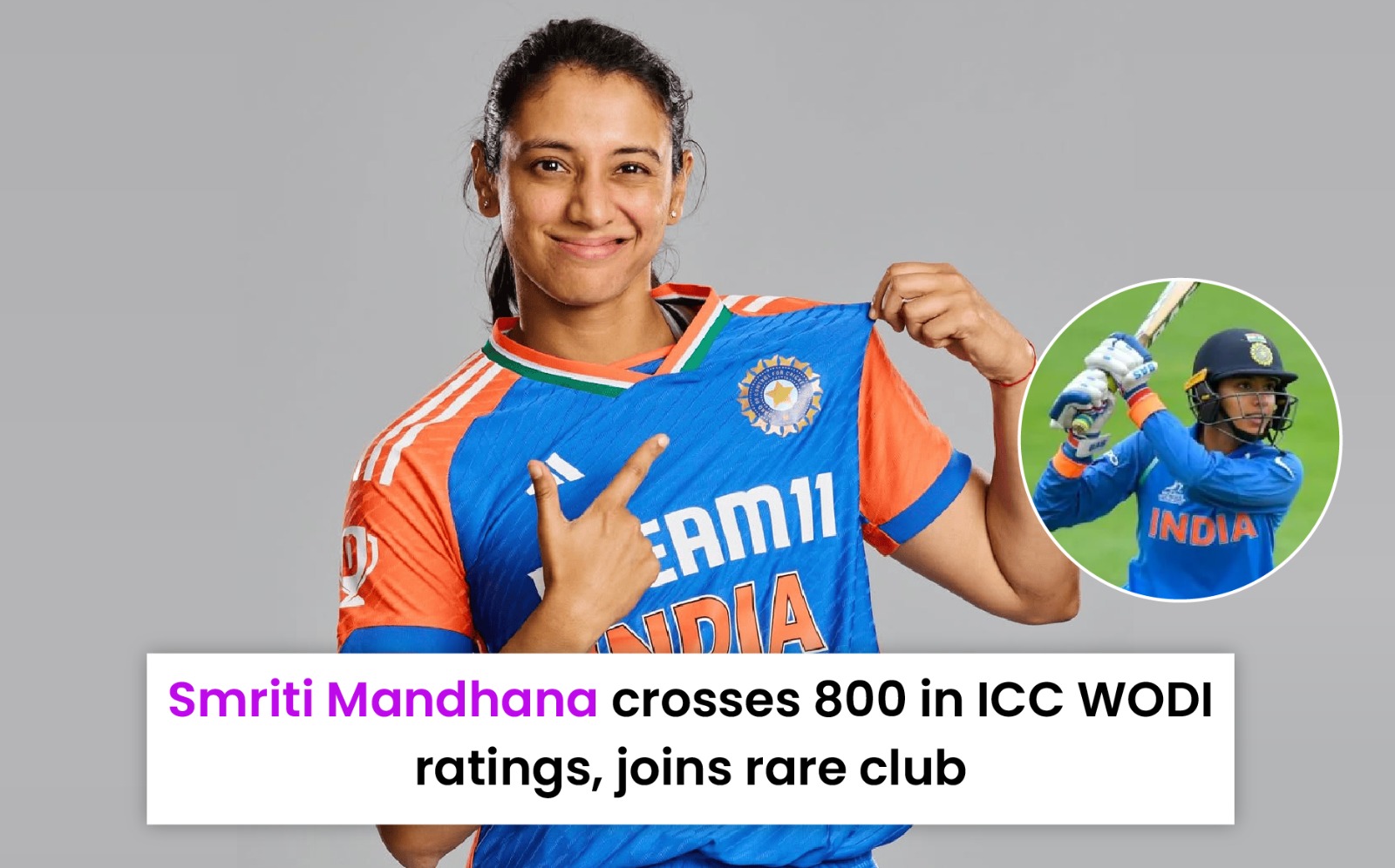 Smriti Mandhana Hits 800+ Rating, Enters Rare WODI Club