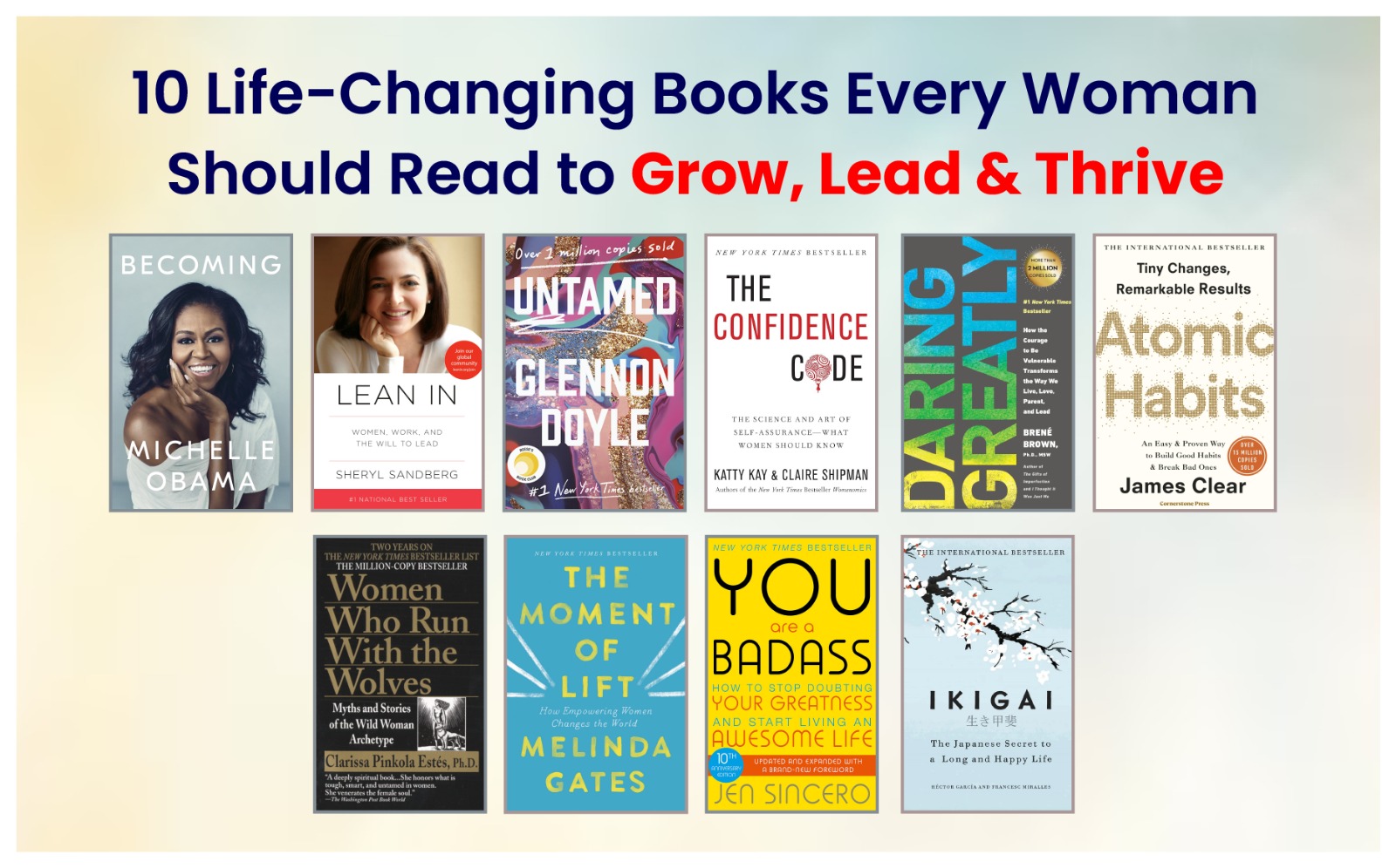 10 Life-Changing Books Every Woman Should Read to Grow, Lead & Thrive